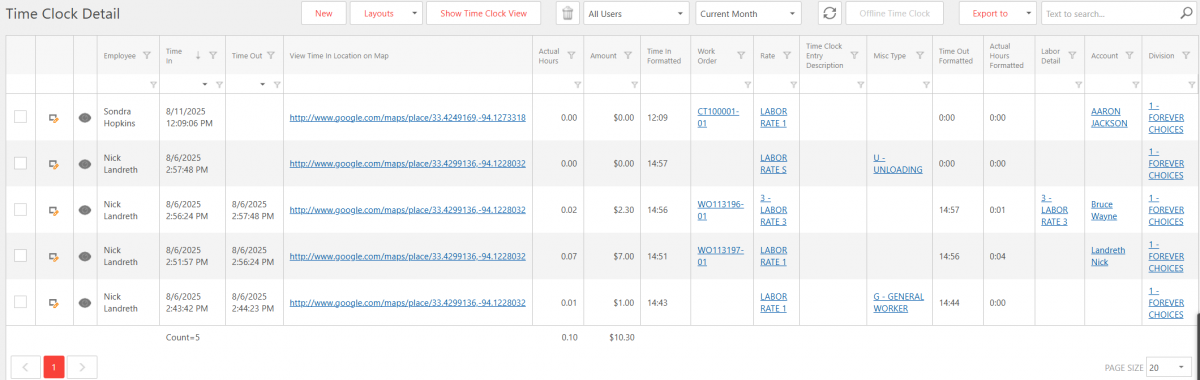 Time Clock | Basic Software Systems